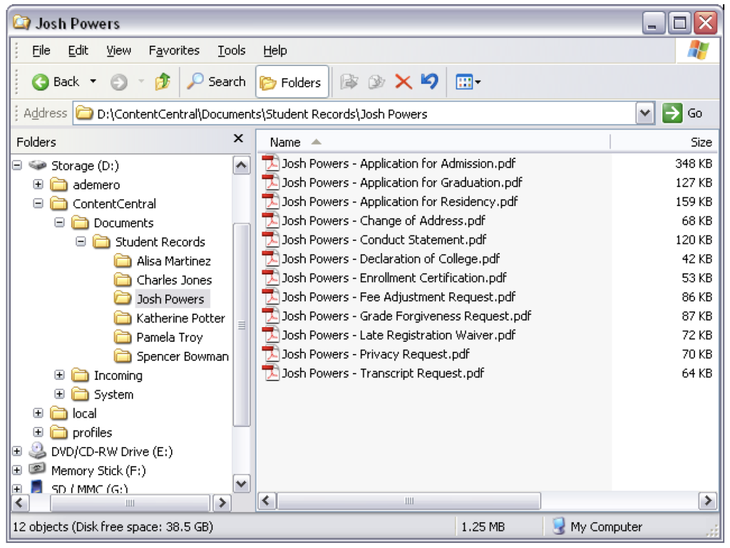 Content Central Document Management Software Manual