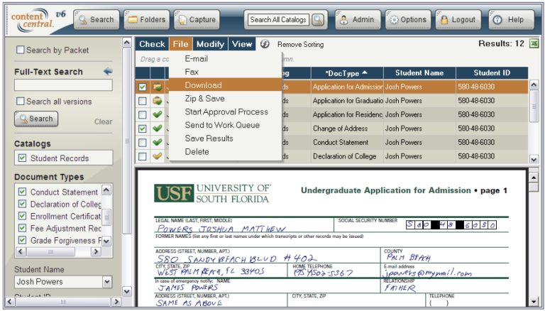 Content Central Document Management Software Manual