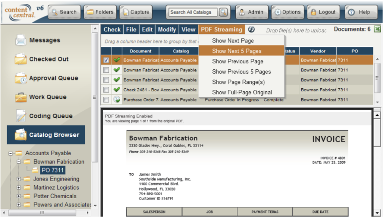 Content Central Document Management Software Manual