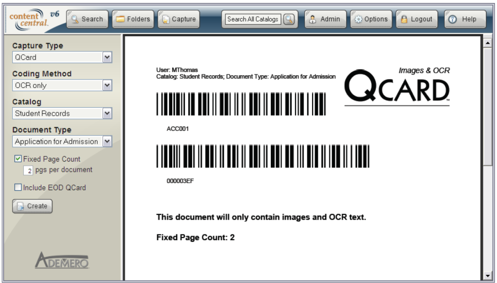 Capturing Paper Documents - QCards™