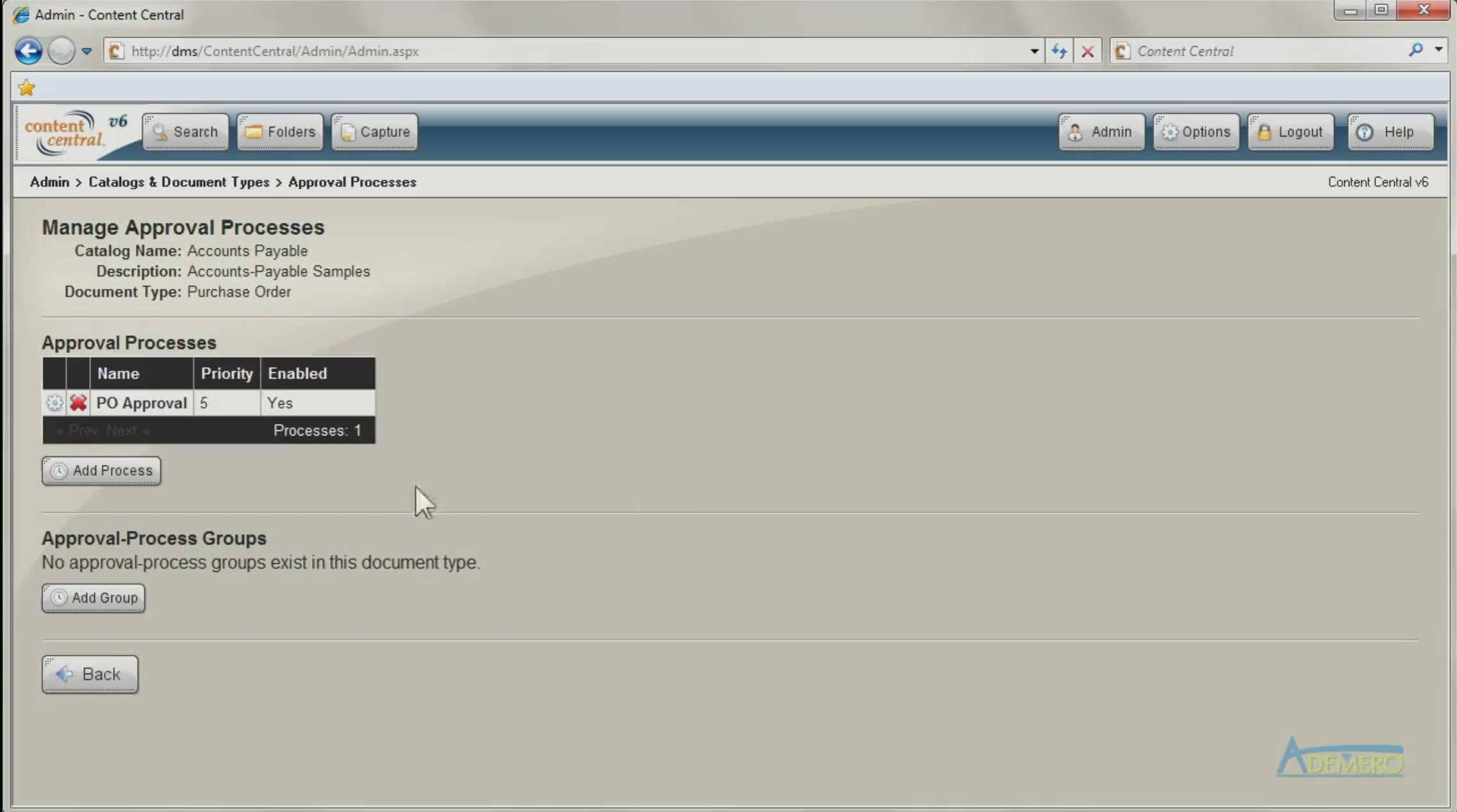 Approval Processing with Content Central - Document Management