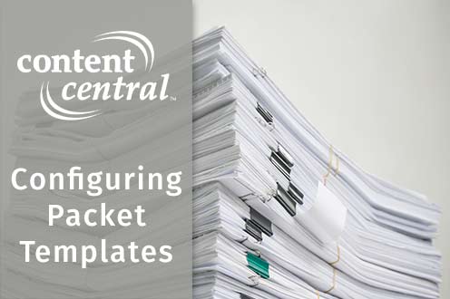 Configuring Packet Templates in Content Central